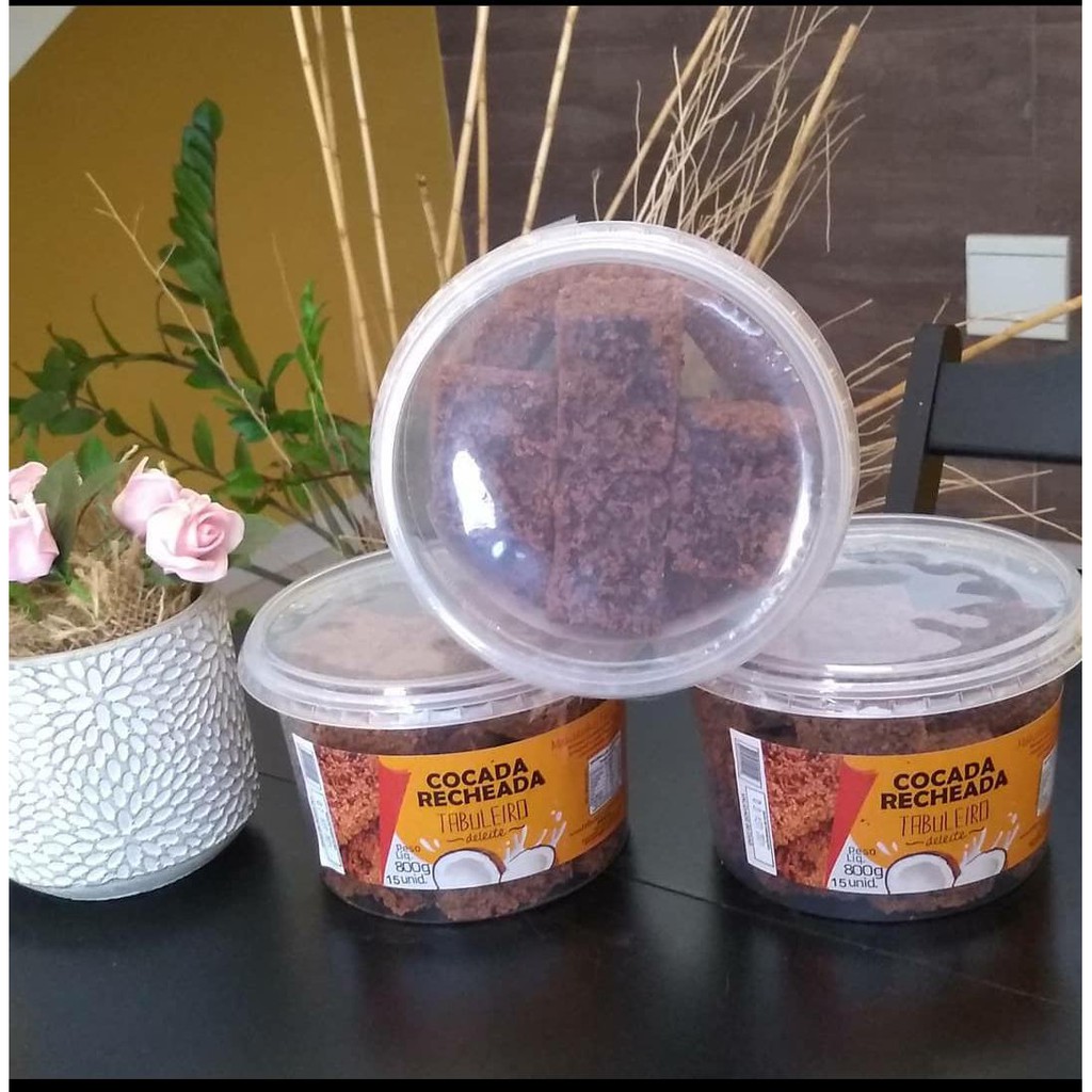 COCADA RECHEADA ORIGINAL 800g KIT 10 POTES (PROMOCIONAL) | Shopee Brasil