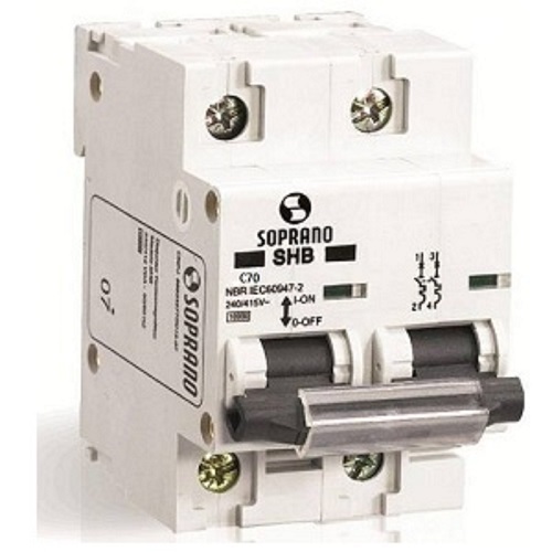Disjuntor Bipolar Din Curva C 10KA 70A Soprano | Shopee Brasil