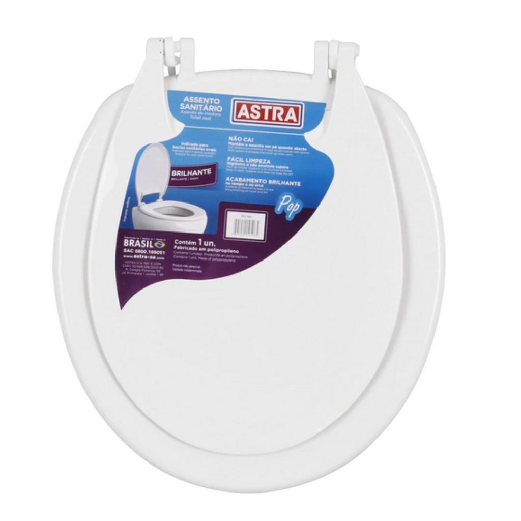 Assento Sanitário Tampa de Vaso Oval Astra Universal | Shopee Brasil
