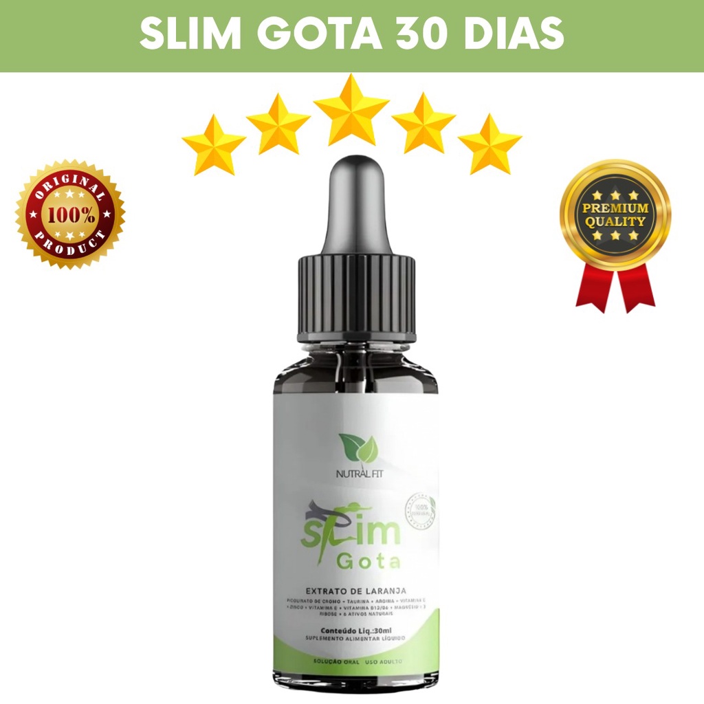Slim Gota Tratamento Emagrecedor Natural 30ml - Escorrega o Preço