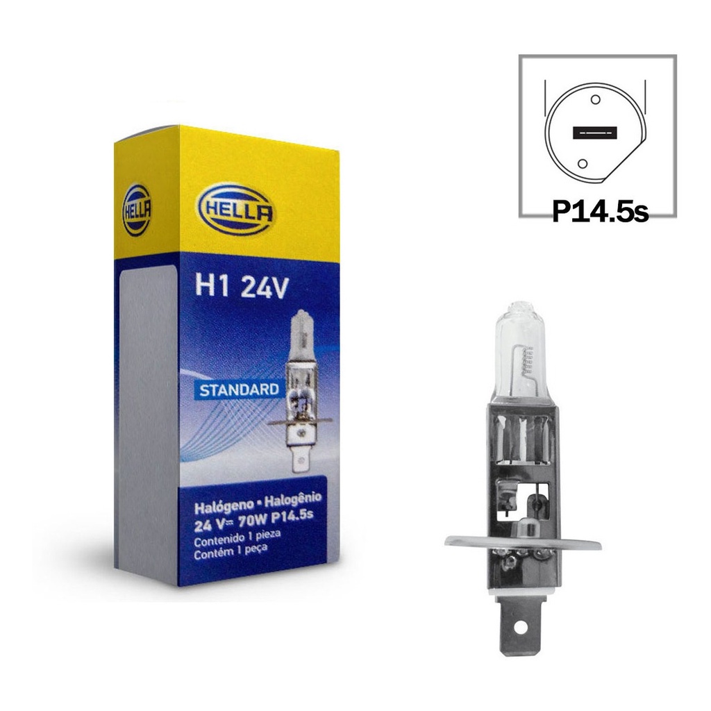 Lampada Convencional 24v 70w Farol H1 Universal Hella | Shopee Brasil