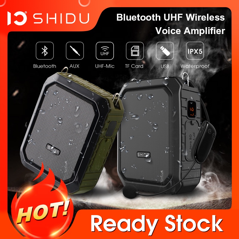 SHIDU 18W Portátil Falante Sem Fio Bluetooth Amplificador De Voz À ...