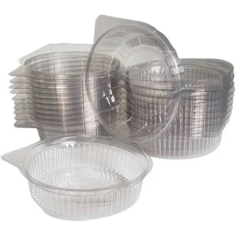 100 Embalagens redonda Hiperpack h642 transparente com tampa acoplada ...