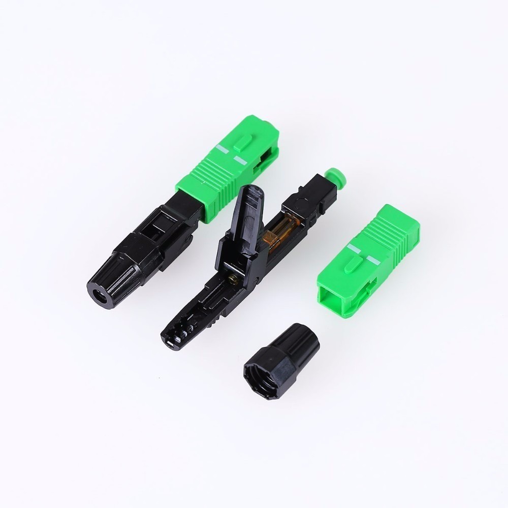 Conector Óptico Sc Apc Sm Verde Pré Polido Fibra | Shopee Brasil