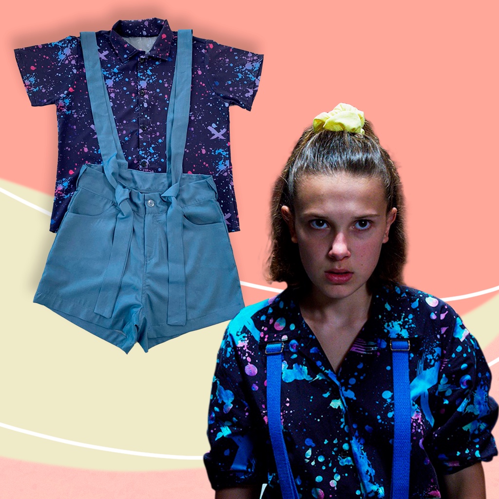 Conjunto Stranger Things Blue | Shopee Brasil