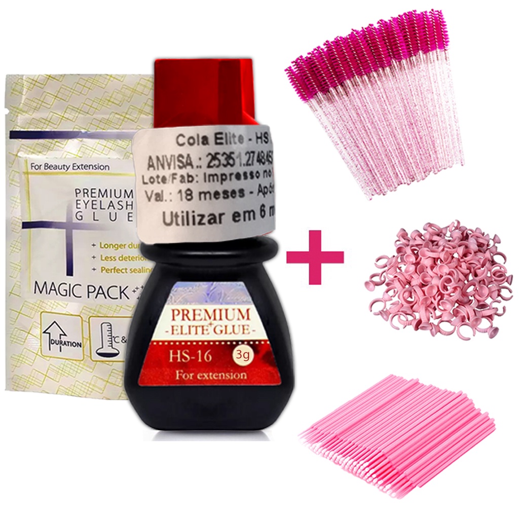 Cola Elite Hs16 3ml 5ml 10ml Alongamento de Cílios Black Glue Hs-16 ...