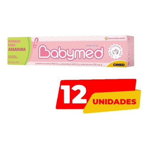 Babymed kit c/12 Pomadas Para Prevenção e para Assaduras Cimed 45 ...