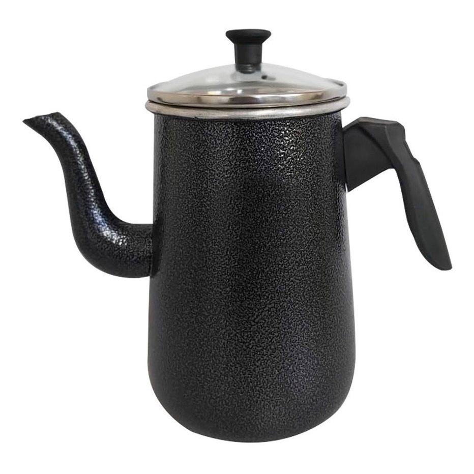 Bule Com Tampa De Vidro 12cm Preto Craqueado Panelar | Shopee Brasil