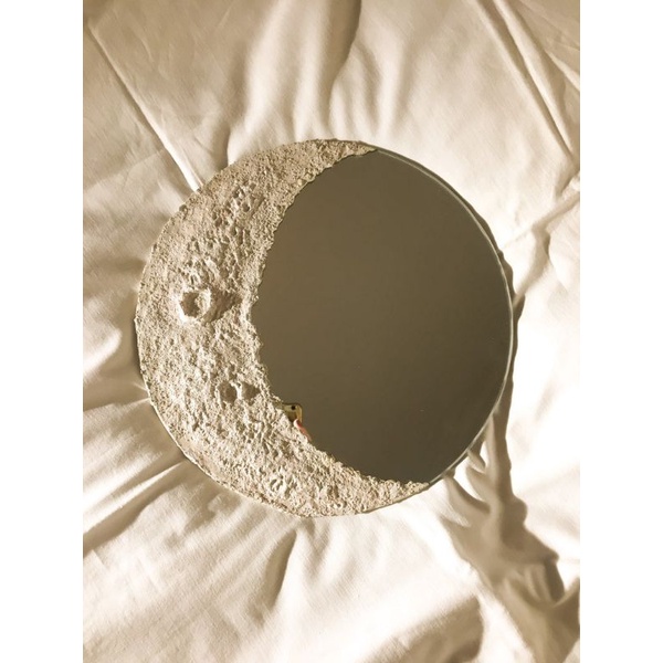 Espelho Lua Crescente 3D 20cm Decorativo Com Fita Dupla Face Fases Da Lua De Alta Qualidade ...