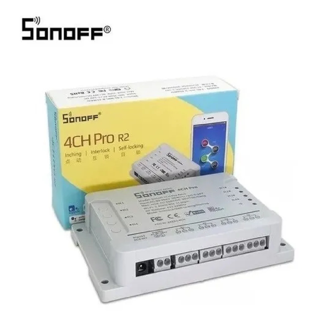Sonoff 4ch Pro R2 Wifi 433mhz Original Controle Incluso | Shopee Brasil