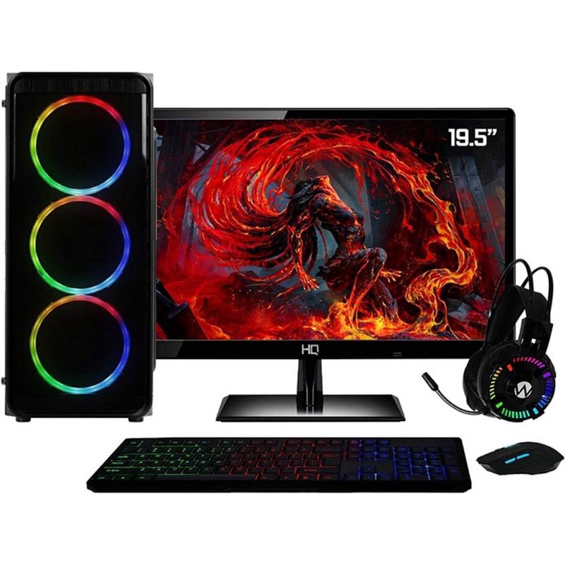 Super Pc Gamer Completo Monitor, 19 Pol,16 Gb Ram,SSD+HD ,Placa de ...