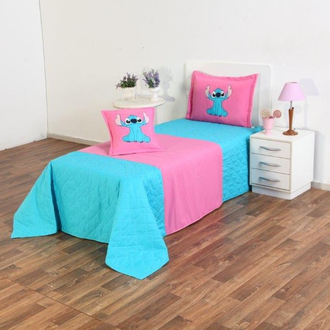 Colcha Infantil Lilo e Stitch LILO&STICH Original Rosa e Azul Disney ...