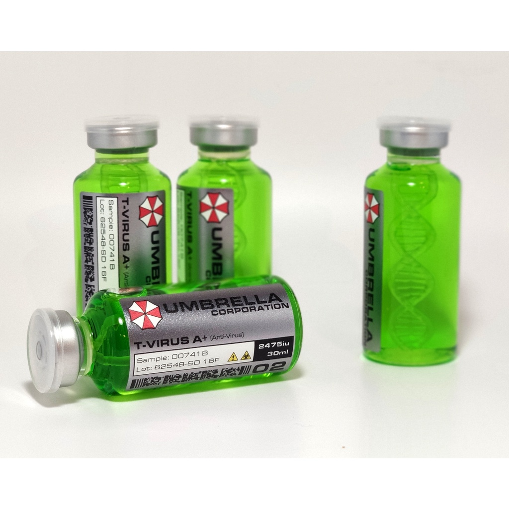 T Virus Capsula Resident Evil Com 3 Tubos + Base+brinde - Escorrega o Preço