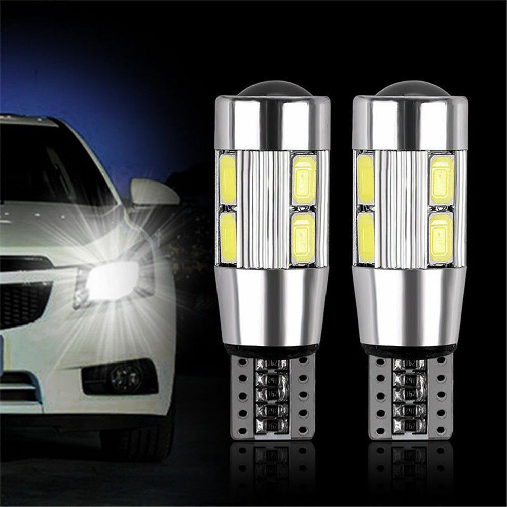 2Pcs T10 Branco 5630 LED 194 W5W 10 SMD Canbus Lâmpada De Cunha Lateral ...