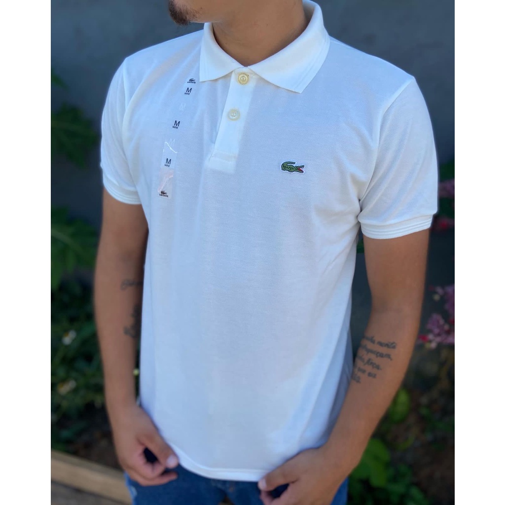 Camiseta polo lacoste malha peruana Piquet importada | Shopee Brasil