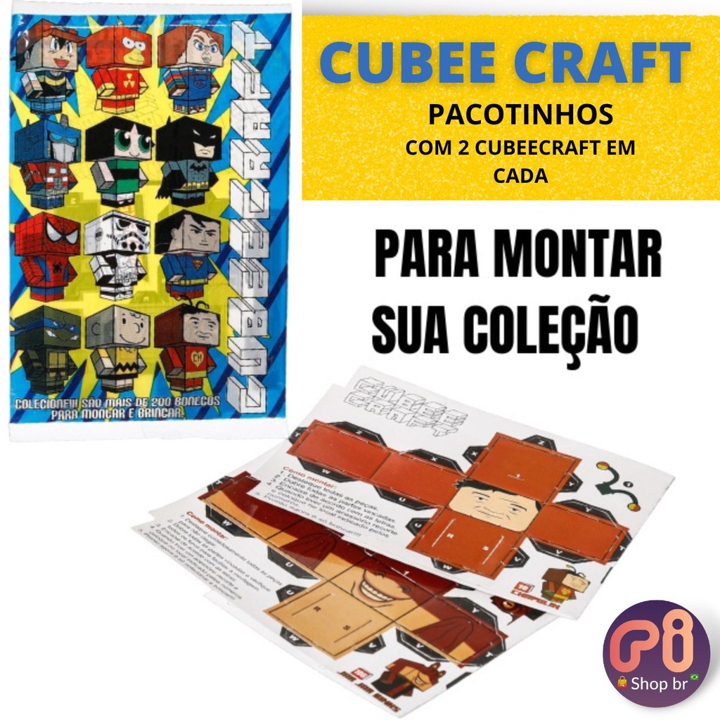 Cubee Craft 30 Pacotinho Com 60 Unidades Para Montar | Shopee Brasil