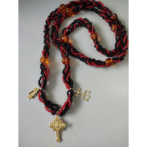 Guia 5 Fios Exu Tranca Ruas - Escorrega o Preço