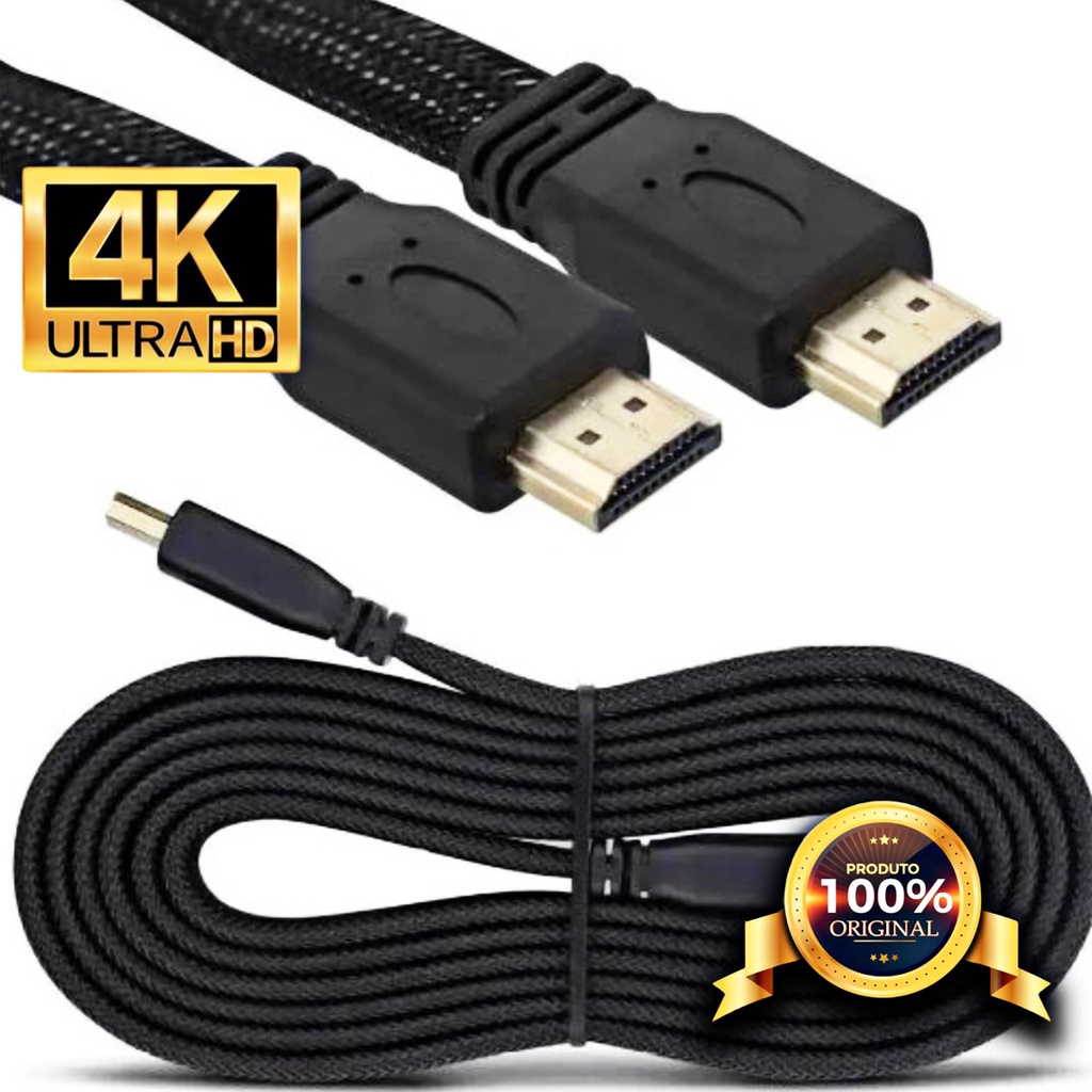 Cabo HDMI 4K ORIGINAL 2.0 1,5m 2160p Ultra HD HDR 3D 19pin Ultra High ...