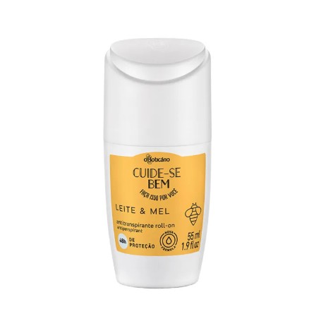 O Boticário Desodorante Antitranspirante Roll-on Cuide-se Bem Leite e ...