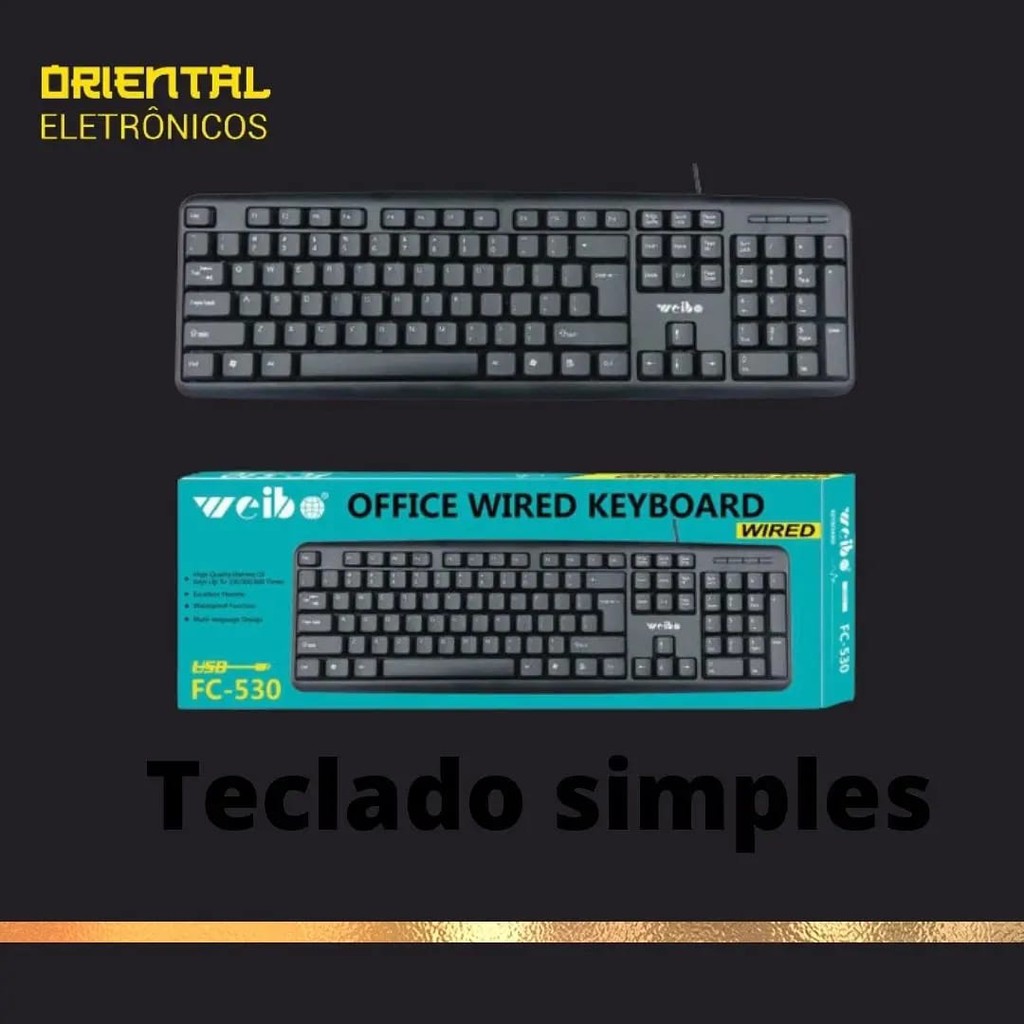 Teclado simples USB | Shopee Brasil