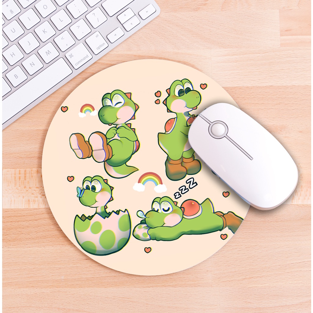 Mouse Pad Redondo Yoshi Super Mario Fofo | Shopee Brasil