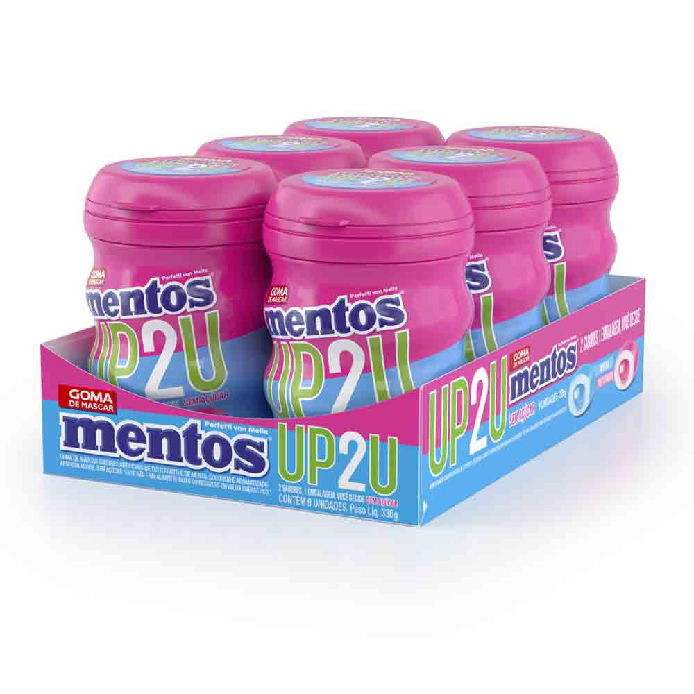 Chiclete Mentos Pote - Mentos Pure UP2U Mint Fruit - Chicle Mentos ...