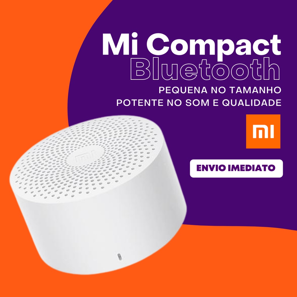Caixa de som Bluetooth Mi Compact Speaker 2 Xiaomi | Shopee Brasil