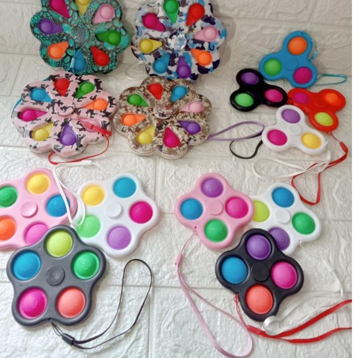 Viral Original!!! Pop IT SPINNER RAINBOW Plastic | Shopee Brasil