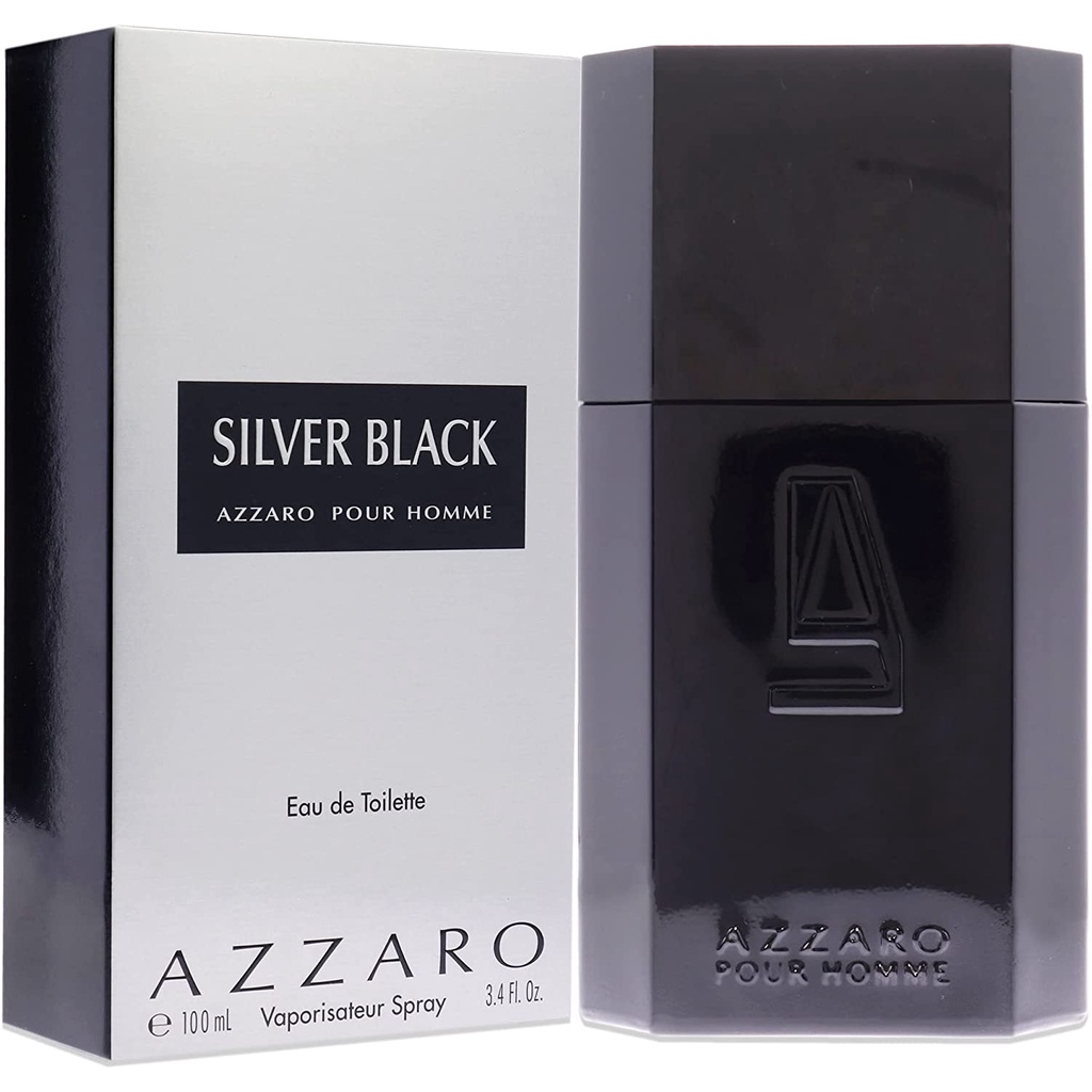 Perfume Azzaro Silver Black 100ml Edt. - Original e lacrado | Shopee Brasil