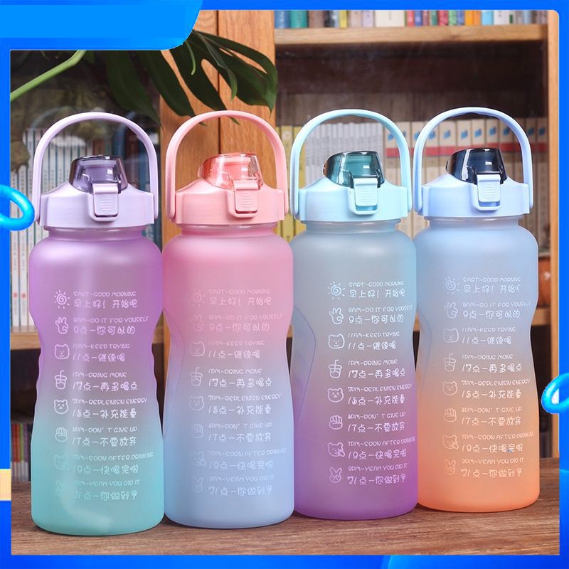 garrafa de água 2 litros/1 litros/780ML Com canudo | Shopee Brasil