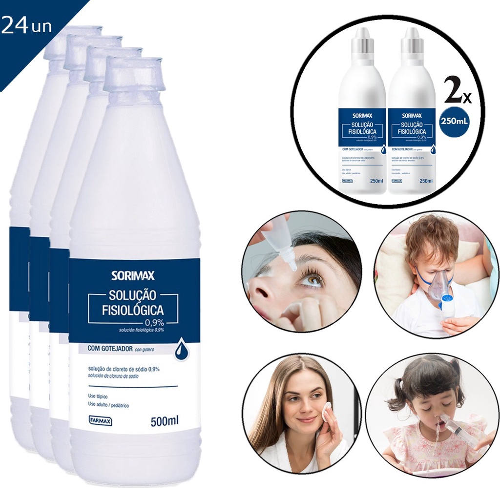 24 Soros Fisiológico 500ml Arboreto | Shopee Brasil