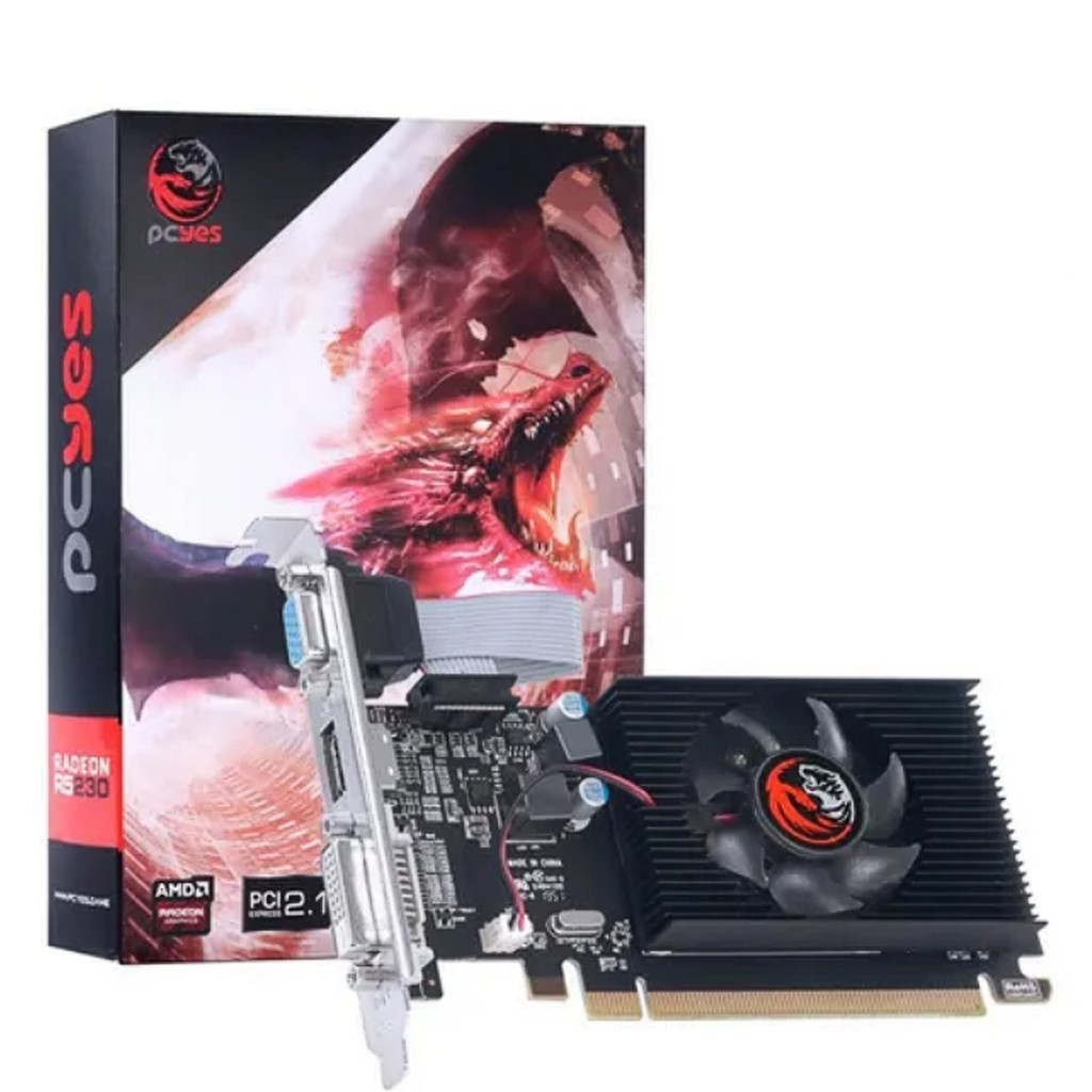 Placa de vídeo Pcyes AMD Radeon R5 200 Series R5 230 2GB | Shopee Brasil