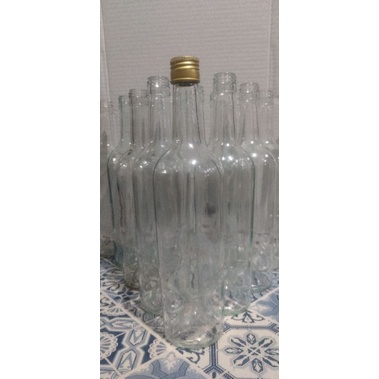 Garrafas de vidro 750ml design moderno com tampas caixa com 30 unidades ...