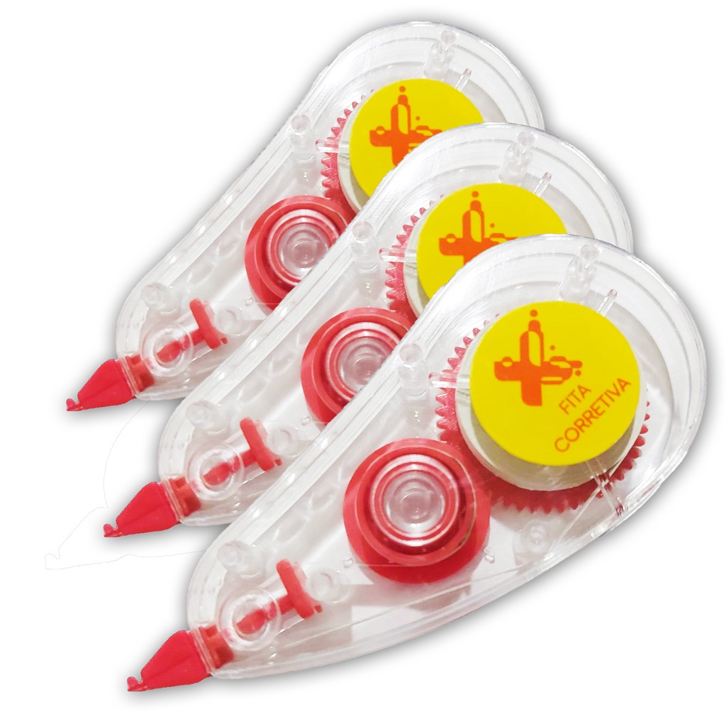 Kit 3 Corretivos Em Fita Escolar 5mm X 6m - Maxprint - 3 Unidades ...