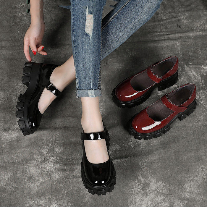 Lolita Pouco Botas De Couro Sapatos De Primavera Das Mulheres Modelo ...