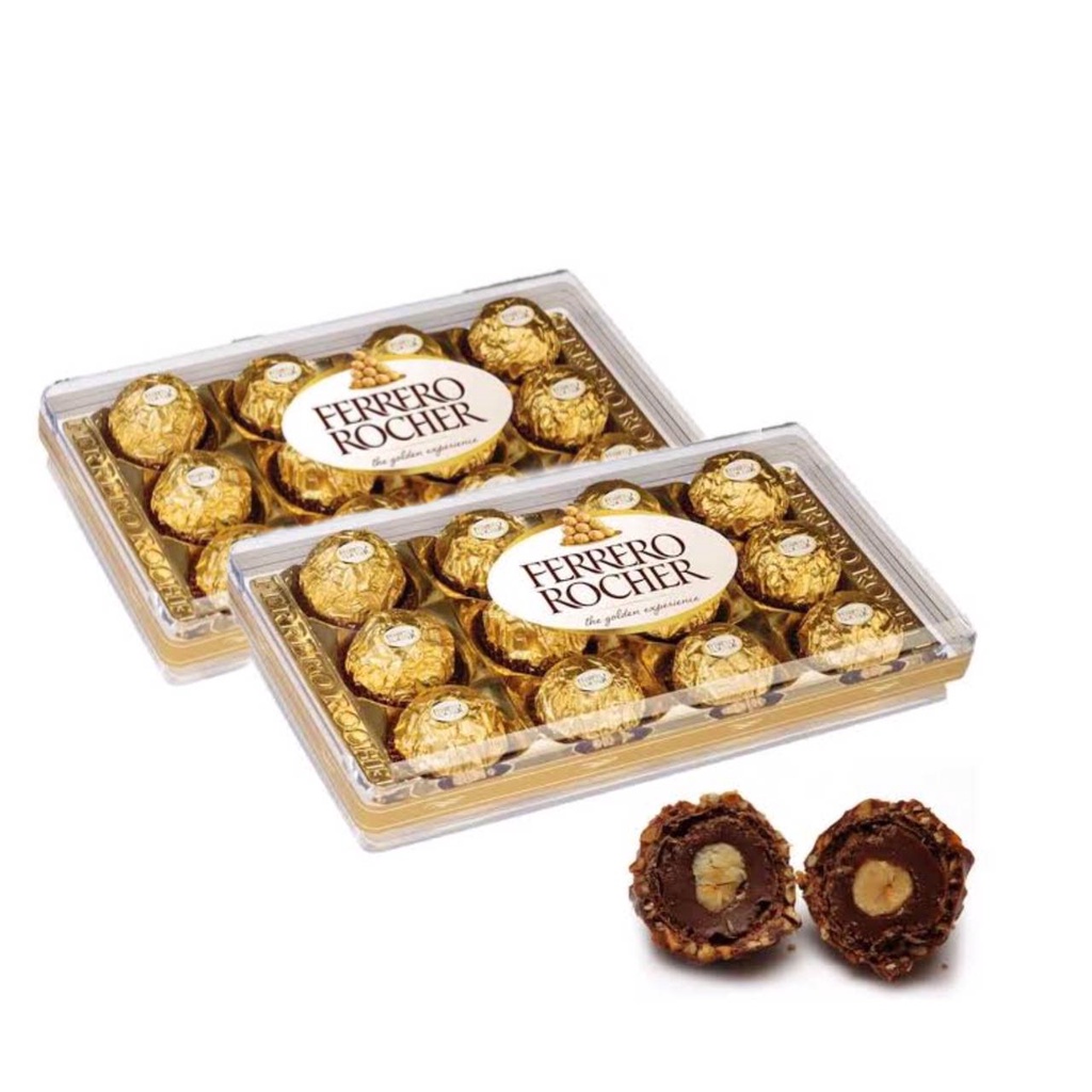 Chocolate Ferrero Rocher Kit 2 Caixas de 150g Com 12 Unidades | Shopee ...
