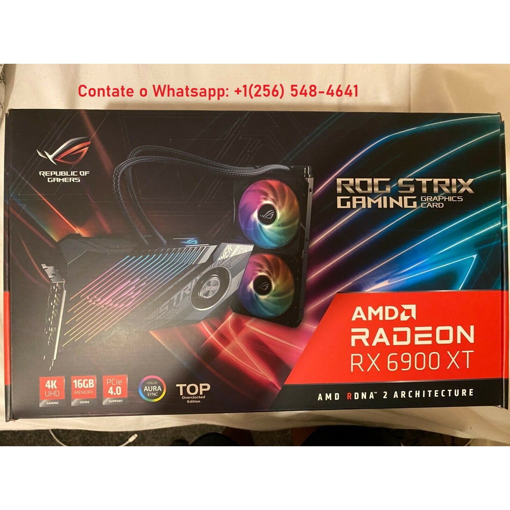 ASUS ROG Strix LC Radeon RX 6900 XT Top Edition 16GB GDDR6 com radiador ...