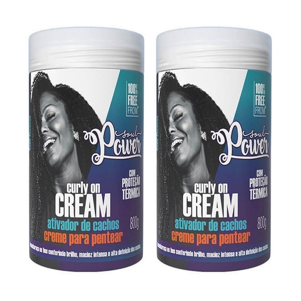 Kit 2 Creme Pentear Soul Power Ativador Cachos On Cream 800g | Shopee ...