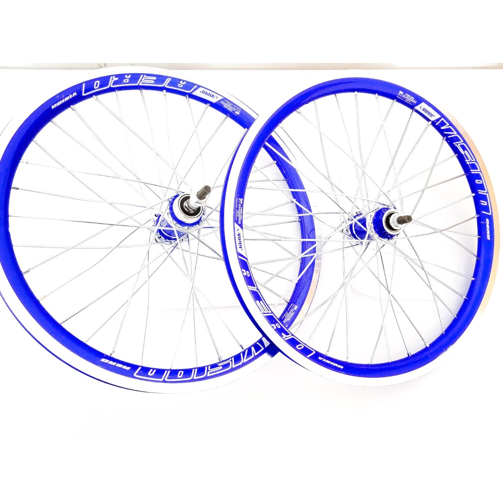 Par Rodas Aero Viper Azul Raio Grosso Bike Aro 20 S / Marcha | Shopee ...
