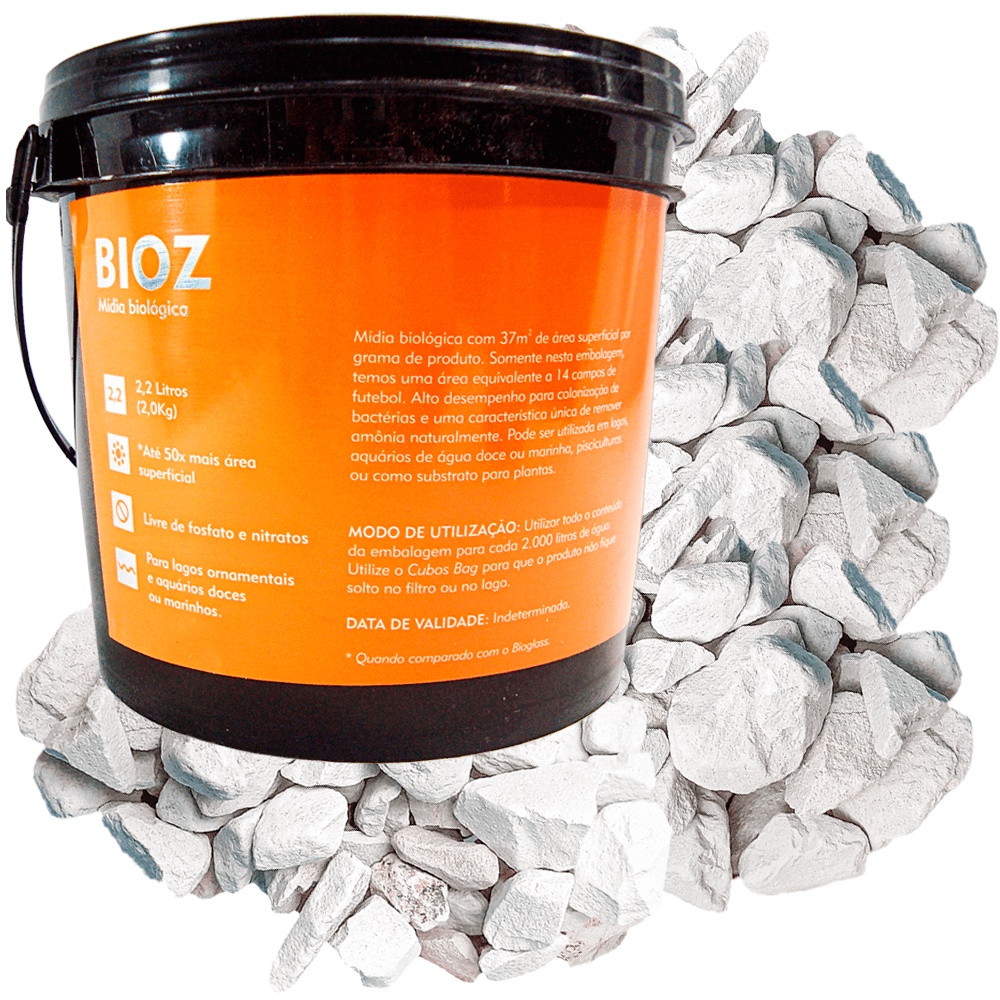 Cubos Bio Z Mídia Biológica Zeolita 2Kg (2,2l) Para Lagos E Aquários ...