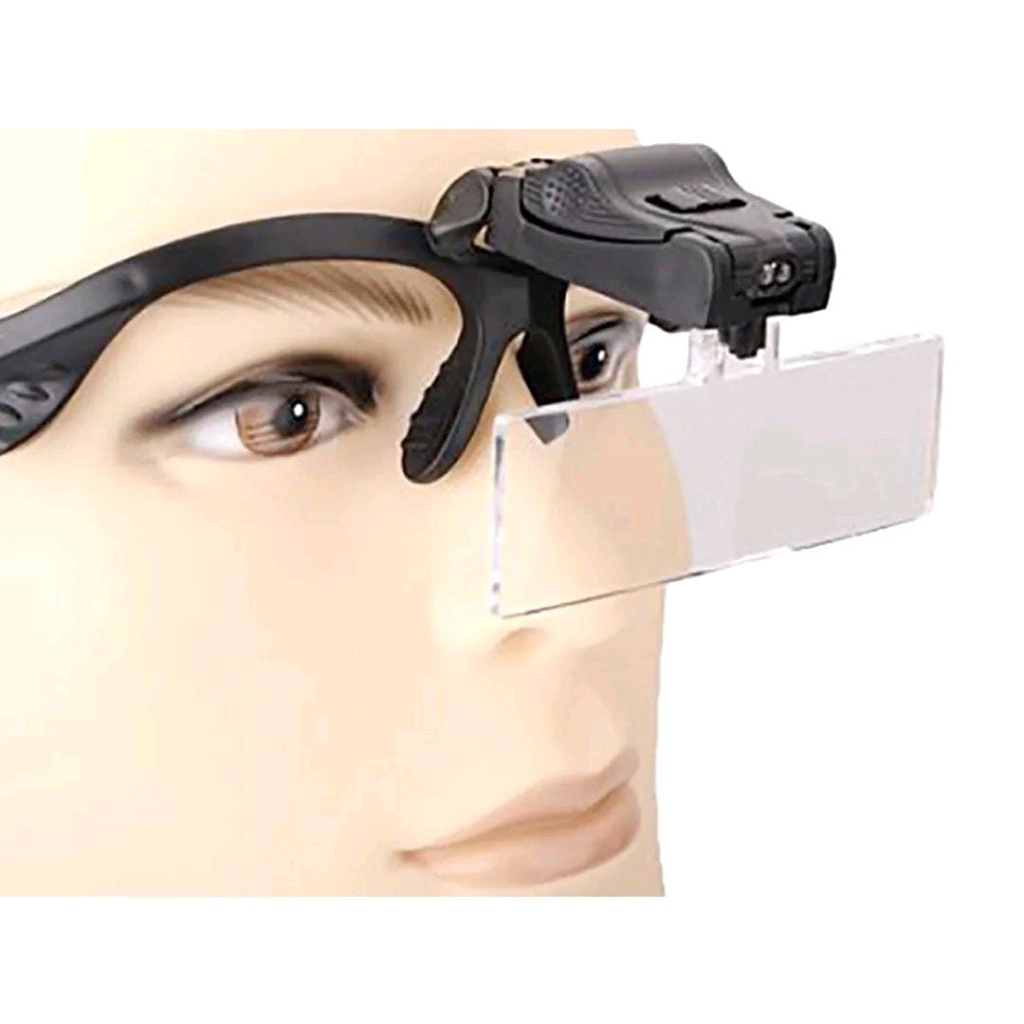 Lupa De Cabeca Oculos Profissional 5 Lentes Aumento Luz Led | Shopee Brasil