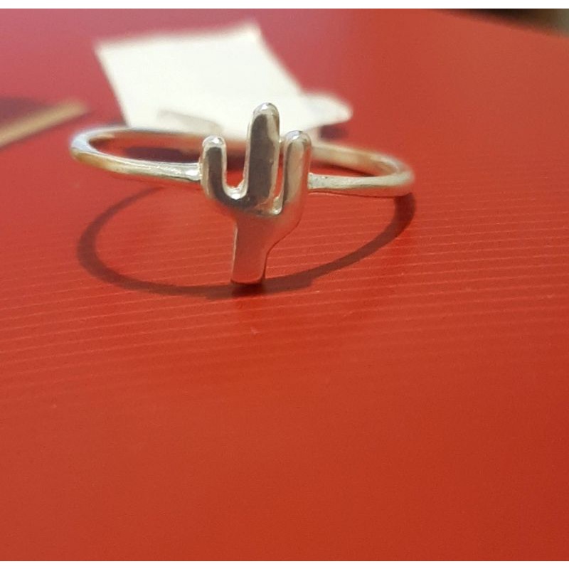 Anel cacto de prata. | Shopee Brasil