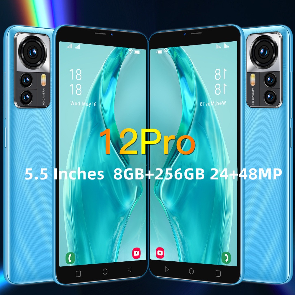 Smartphone I12 Pro 5G 5.5 Polegadas Tela Cheia HD Para Celular 8GB ...