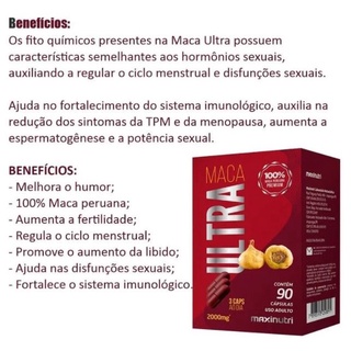 Maca Ultra Peruana 2000mg C/ 90 Caps Original Maxinutri | Shopee Brasil