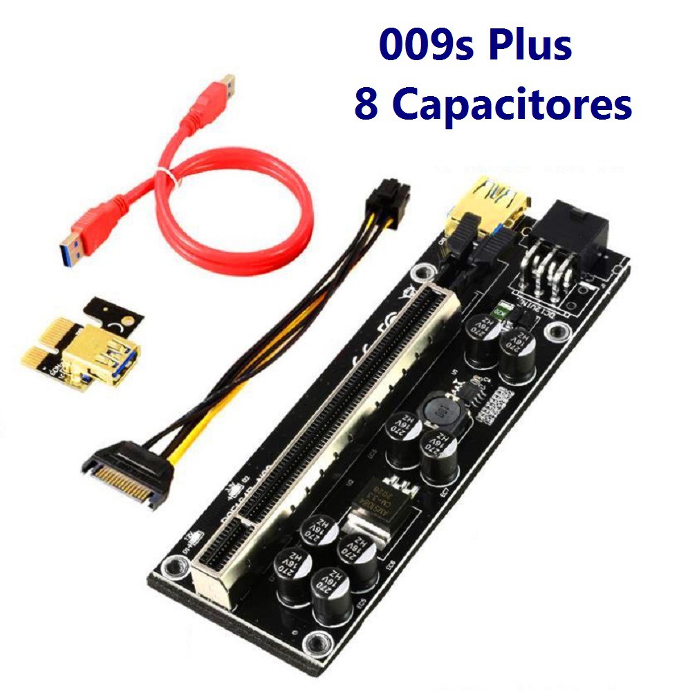 Placa Riser PCI-e v009s Plus (8 capacitores) | Shopee Brasil