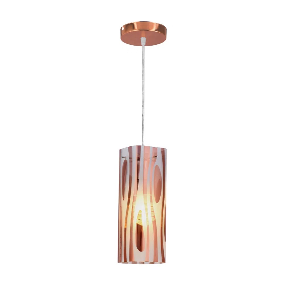 Pendente Mirage Vidro 1 Luz Zebra Cobre Bronzearte | Shopee Brasil
