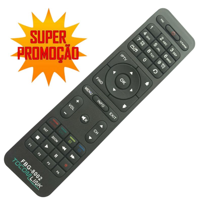 Controle Remoto Receptor Tocom Link Festa HD - 8002 | Shopee Brasil