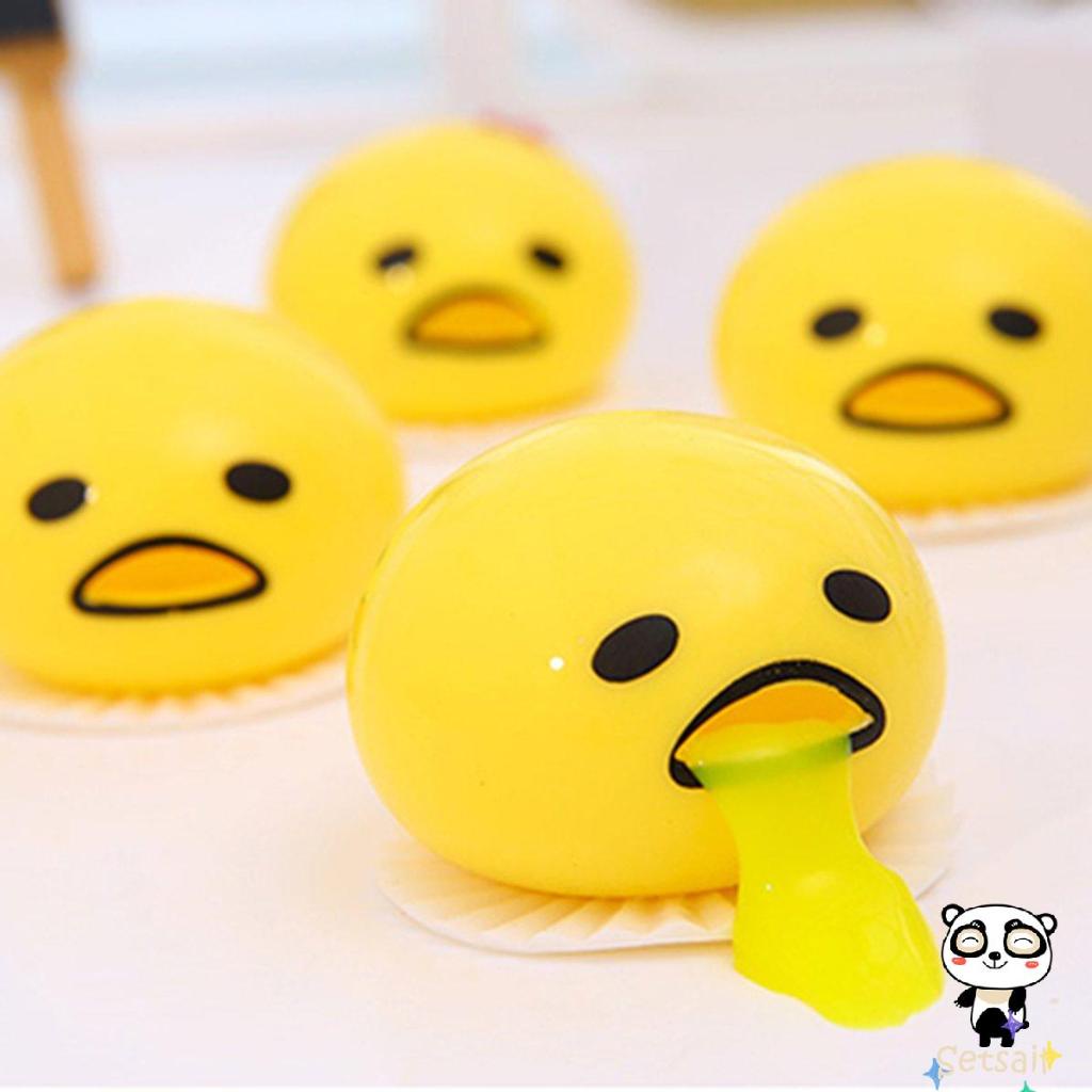 【Setsail】 Vomiting Egg Yolk Anti Stress Squishy Toy Decompression ...