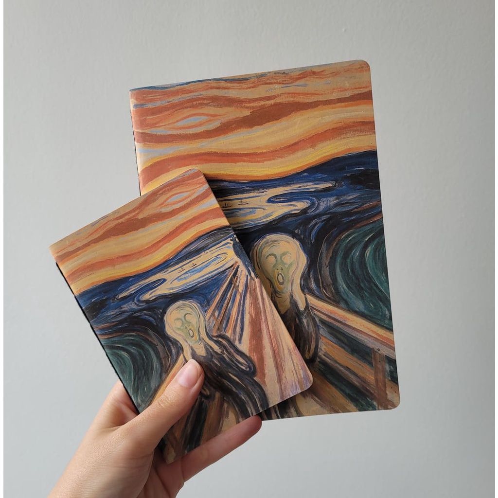 CADERNO / SKETCHBOOK O Grito de Edvard Munch A6 e A5 para escrita ...