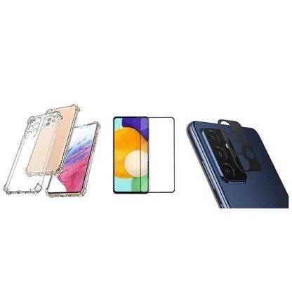 Kit Película Vidro 3D Samsung A13/A23/A33/A53/A73 +Capa Capinha Anti Shock+ Pelicula Camera 3D ...